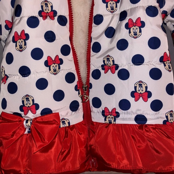 Boutique | Jackets & Coats | Polka Dot Minnie Mouse Hooded Winter ...